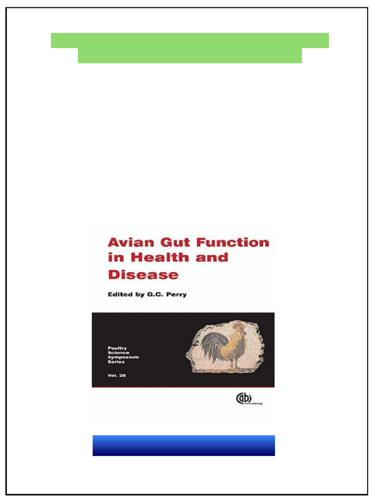 Avian Gut Function in Health and Disease First Edition Graham C. Perry ...