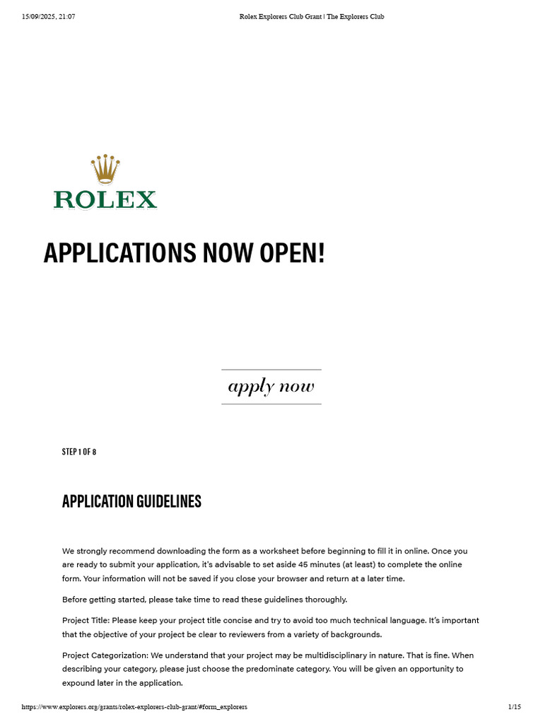 Rolex Explorers Club Grant - The Explorers Club | PDF | Race And ...