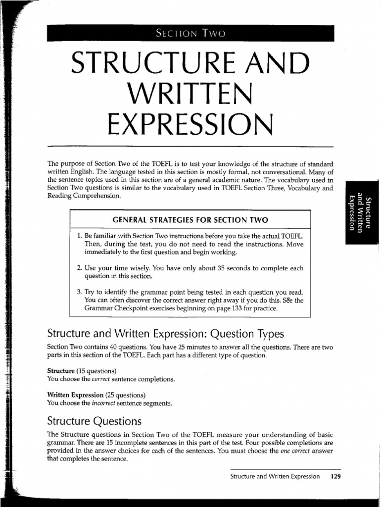 Structure TOEFL | PDF