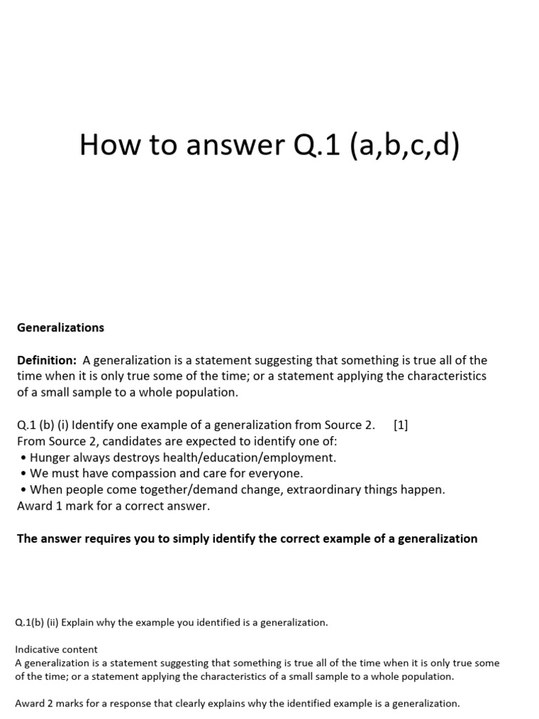 4 How To Answer Q.1 A B C D | PDF | Natural Environment