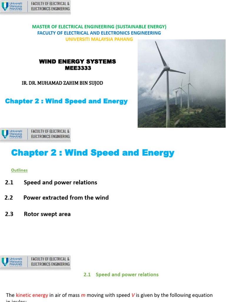 Wind Energy Systems: Power & Efficiency | PDF | Turbine | Wind Turbine