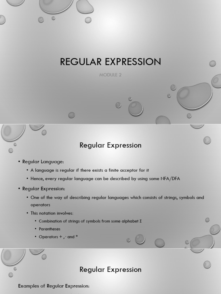 TCS Lect 4 Regular Expression Part 1 PDF | PDF | Regular Expression ...