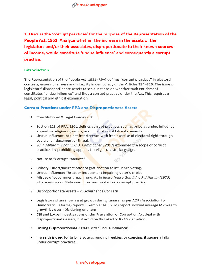 Corrupt Practices and Disproportionate Assets | PDF | Pardon ...