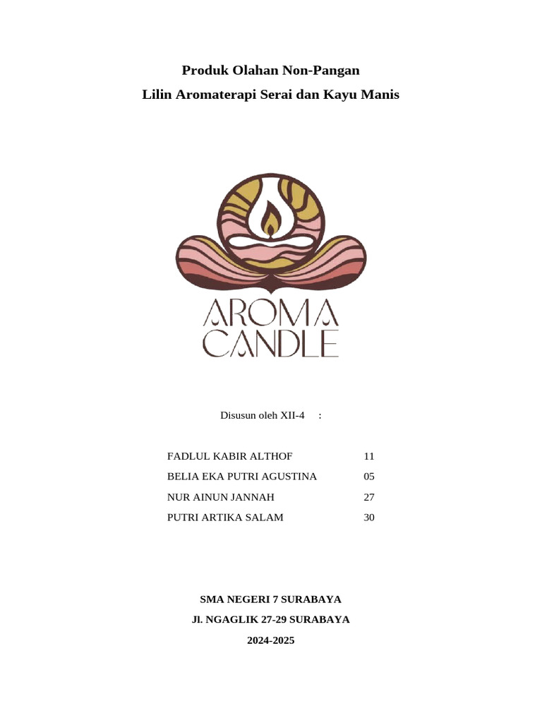 Produk Non-Pangan: Lilin Kayu Manis | PDF