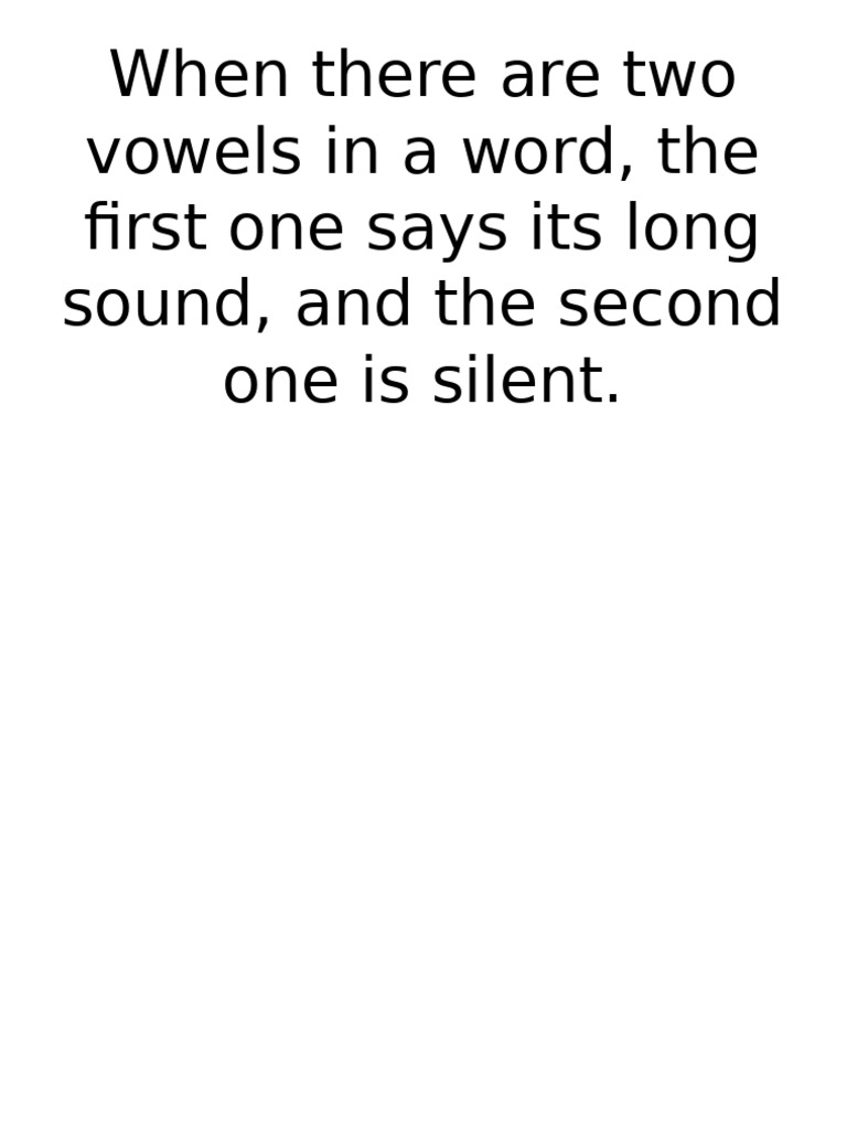Long Vowels | PDF