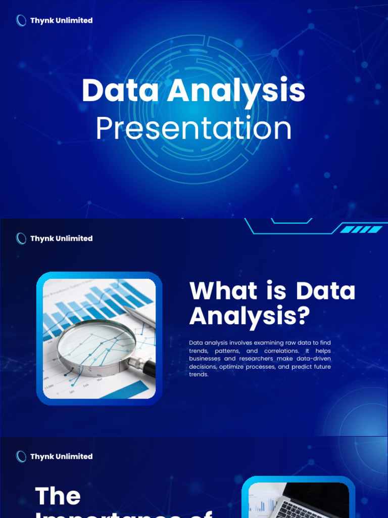 Blue and White Modern Data Analysis Presentation | PDF | Data Analysis | Data