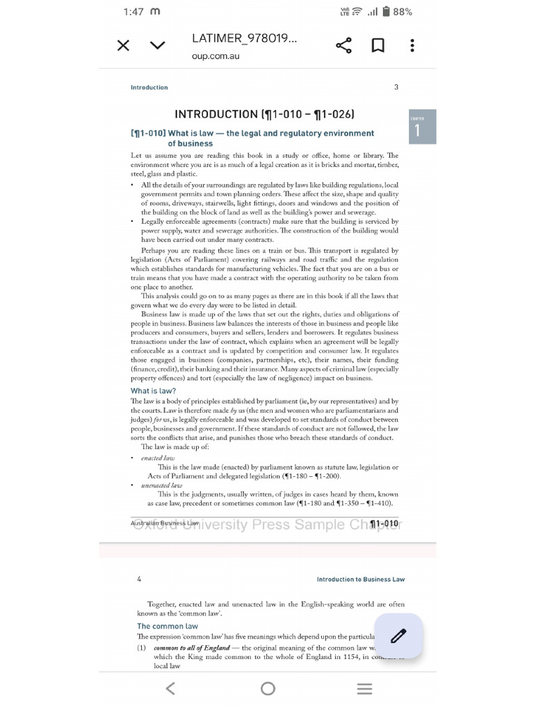 Law and Regulatory Environment | PDF