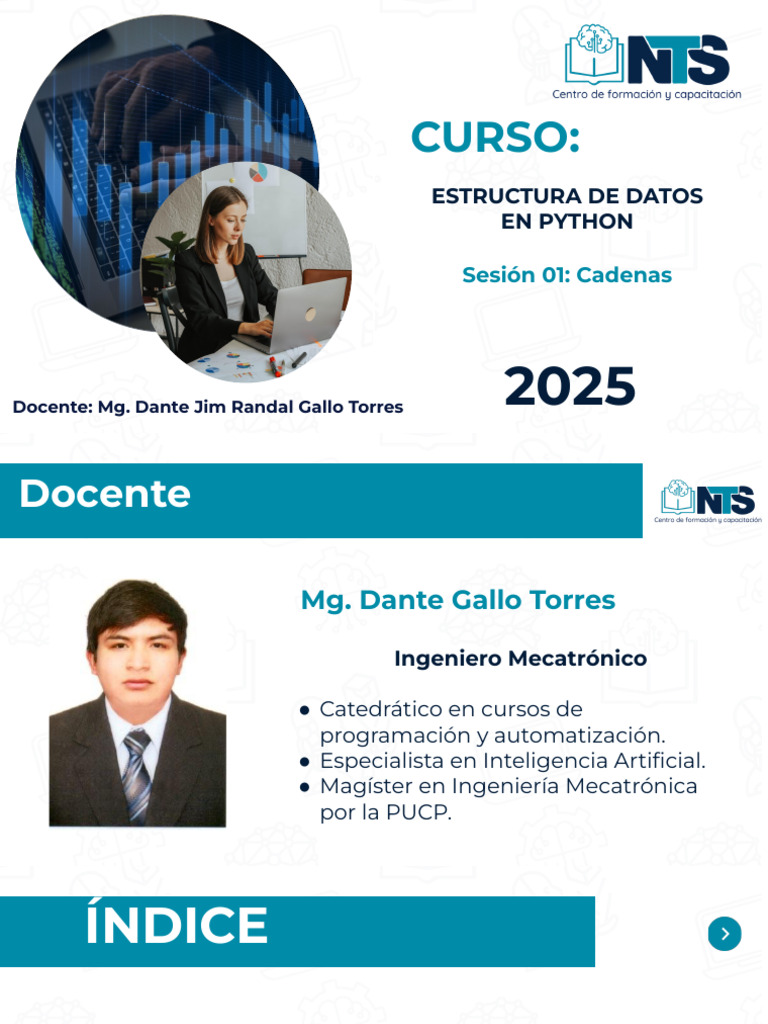 Estructuras de Datos: Cadenas en Python | PDF | Python (lenguaje de ...