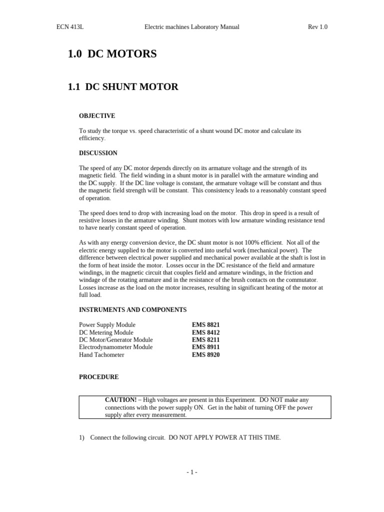 DC Motor | PDF | Electric Motor | Direct Current