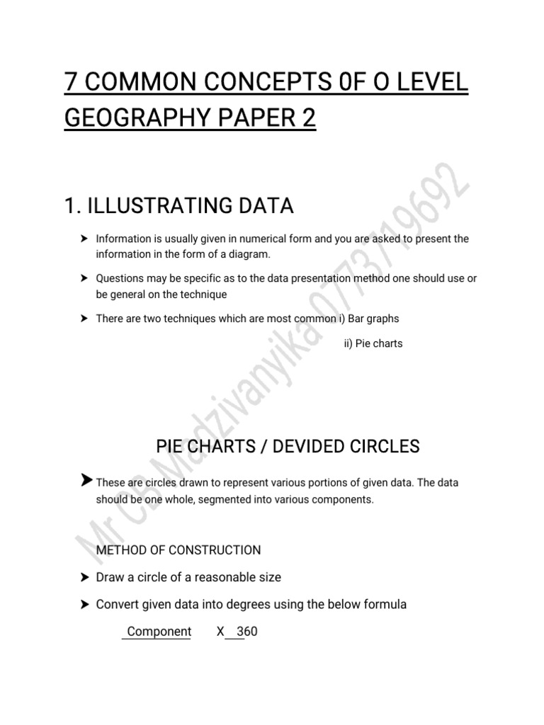 O Level Geography Paper 2 Concepts | PDF