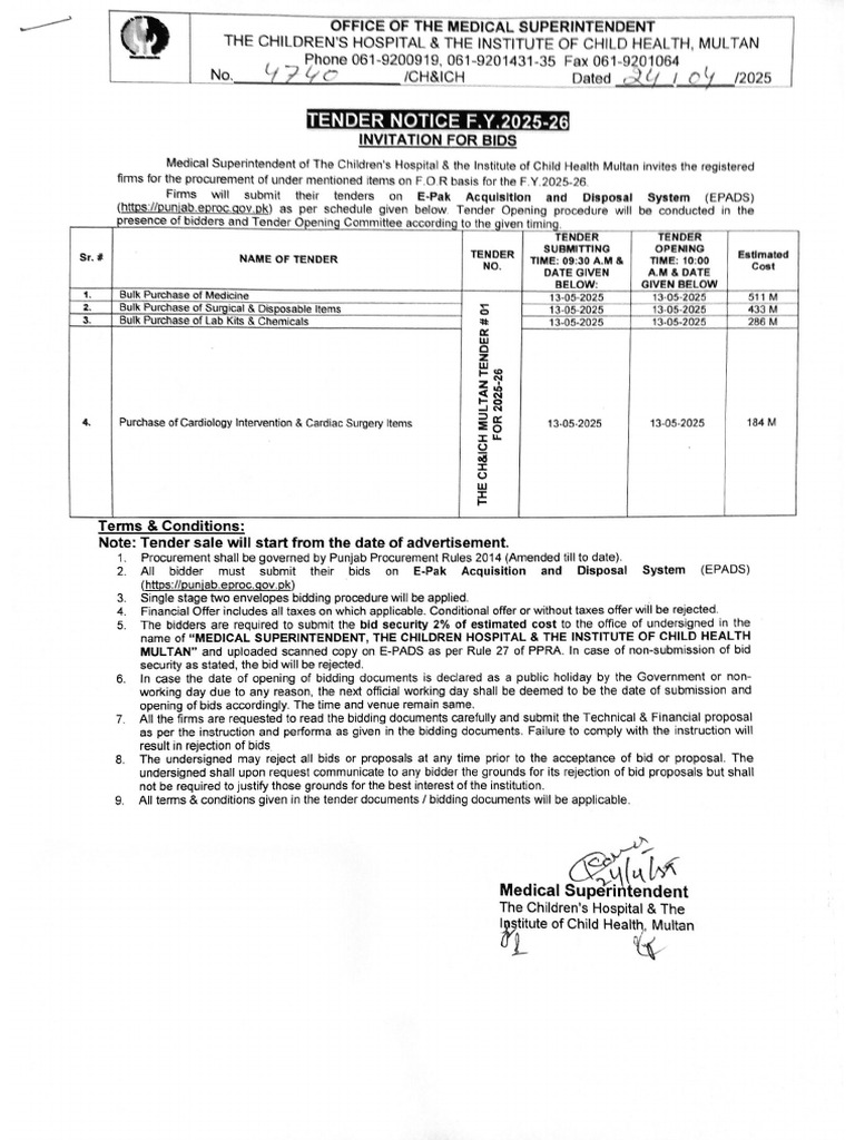 Children Hospital and The Institute of Child Health, Multan. 22 | PDF