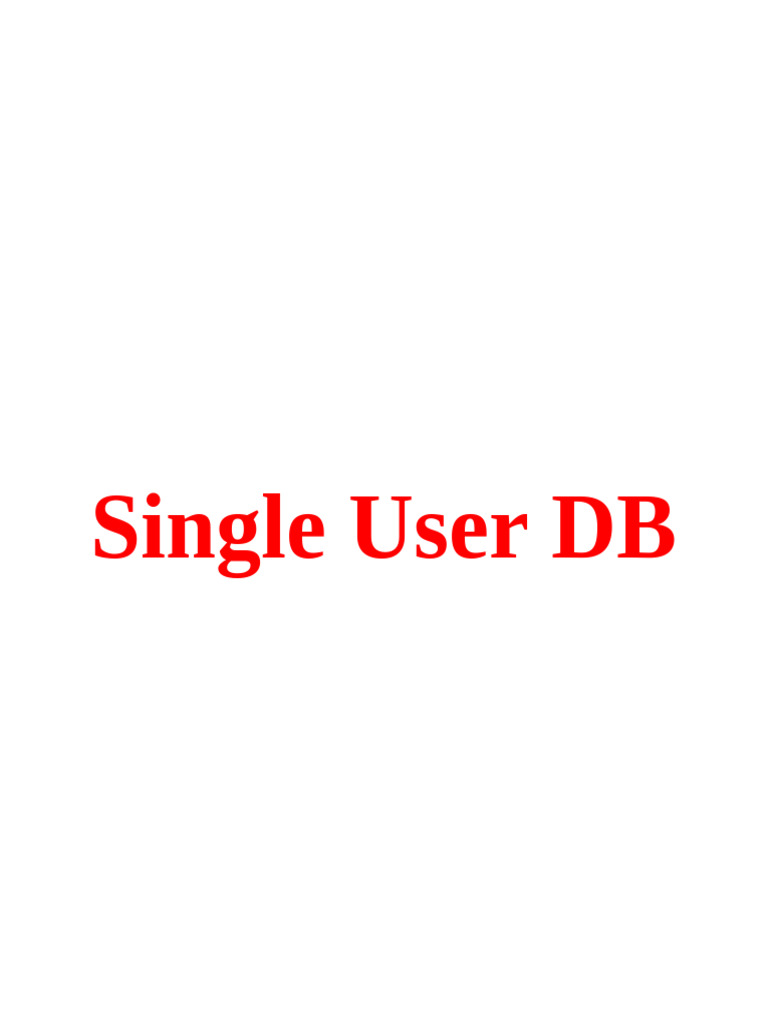Single User DB Installation Instructions | PDF | Software Engineering ...