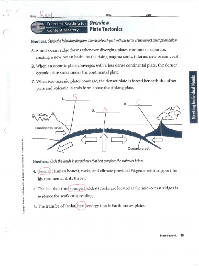 Plate Tectonic Worksheet Packet Answers | PDF