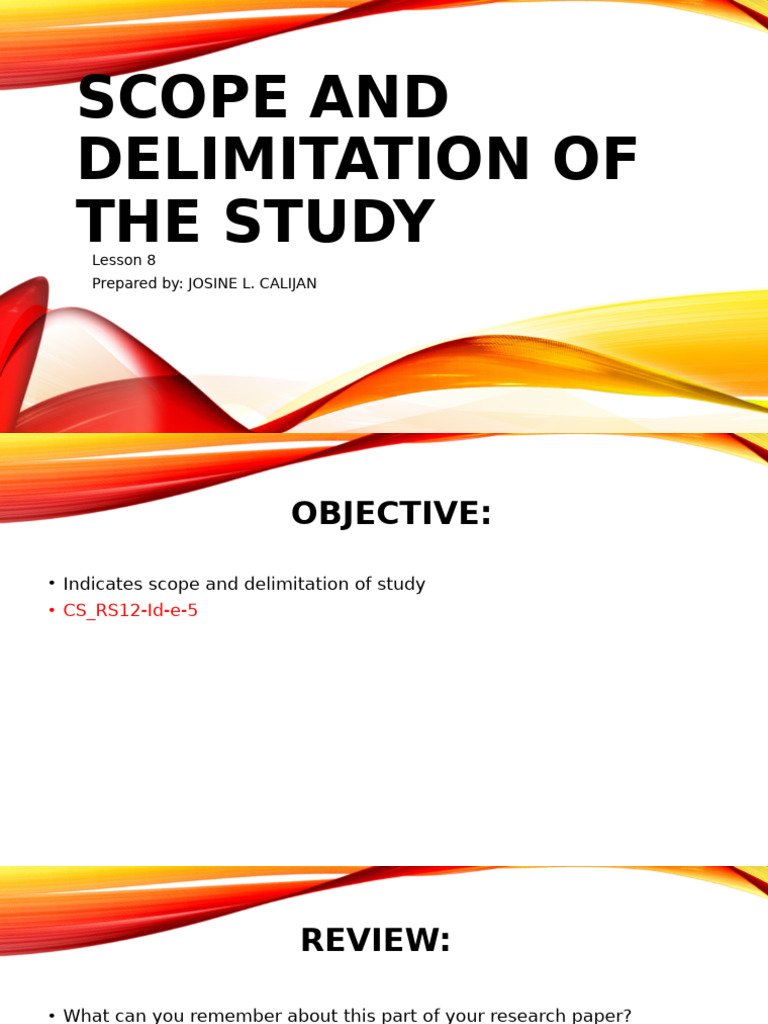Understanding Scope and Delimitation in Research | PDF | Cognitive ...