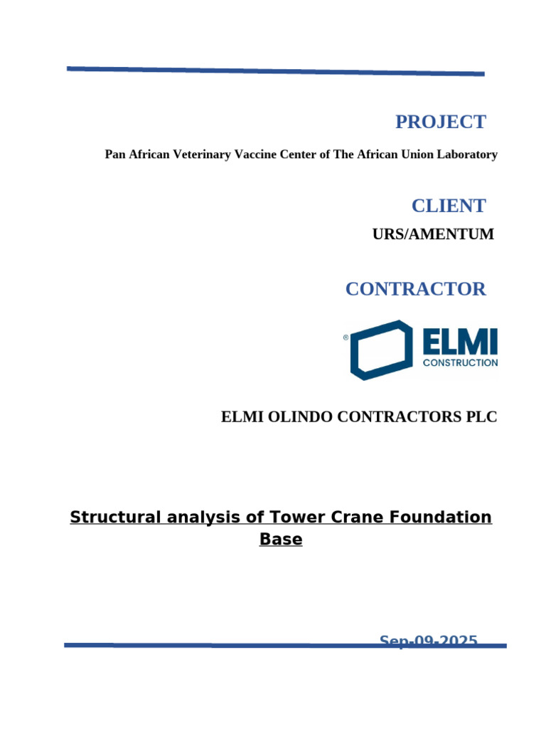 Tower Crane Foundation Design Analysis | PDF | Geotechnical Engineering ...