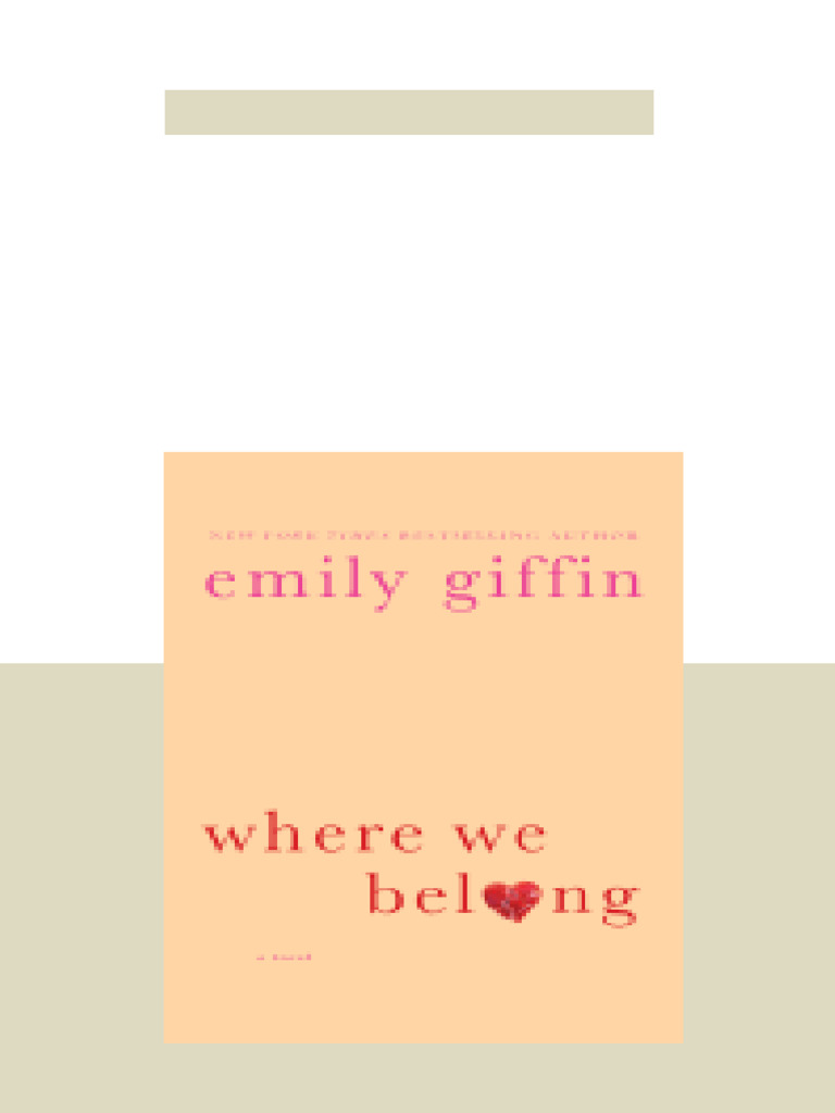 Where We Belong A Novel | PDF