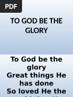 To God Be The Glory Lyrics | PDF