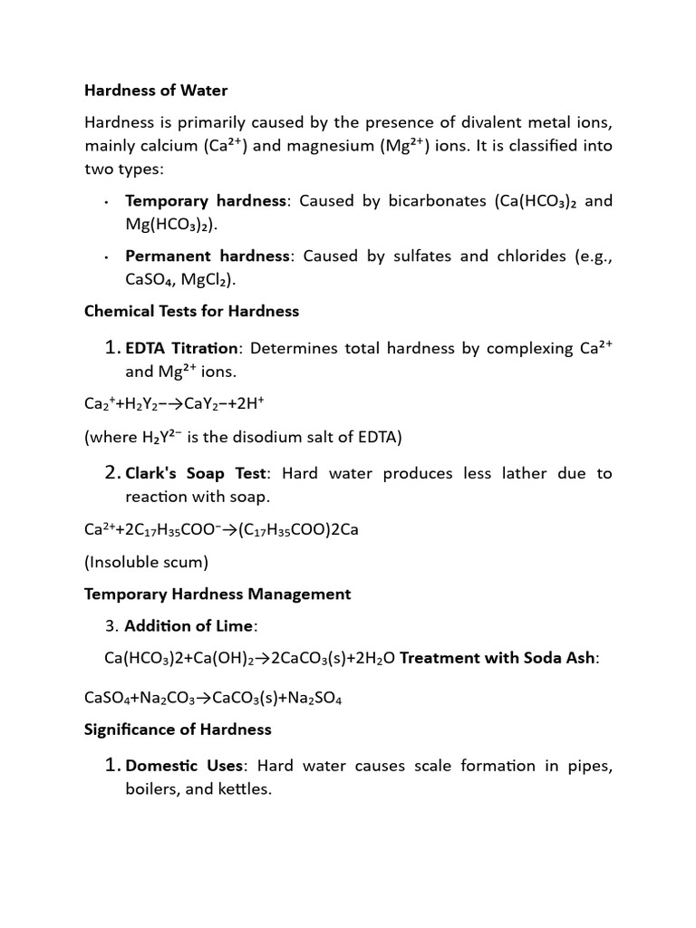 Understanding Water Hardness and Alkalinity | PDF | Alkalinity | Ph