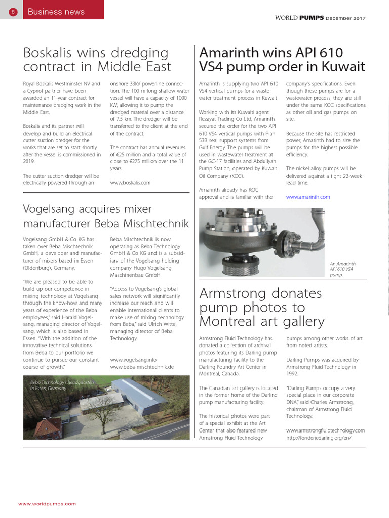 (World Pumps 2017-Dec Vol. 2017 Iss. 12) - Amarinth Wins API 610 VS4 ...