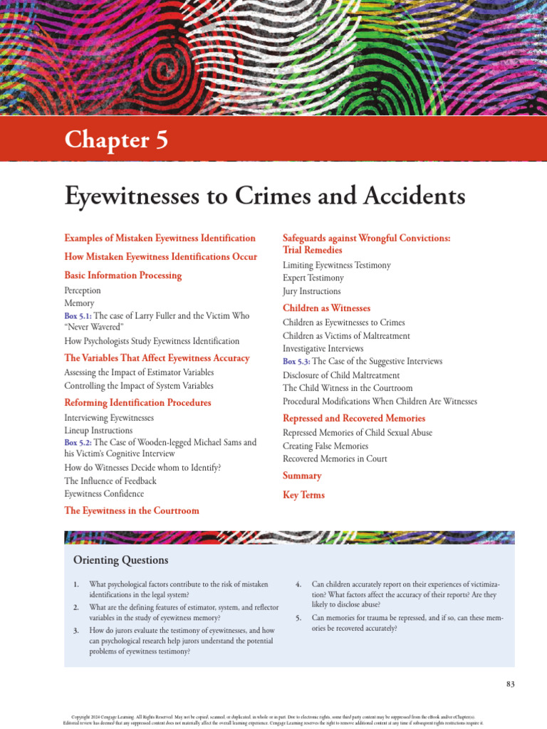 Mistaken Eyewitness Identifications Explained | PDF | Witness ...