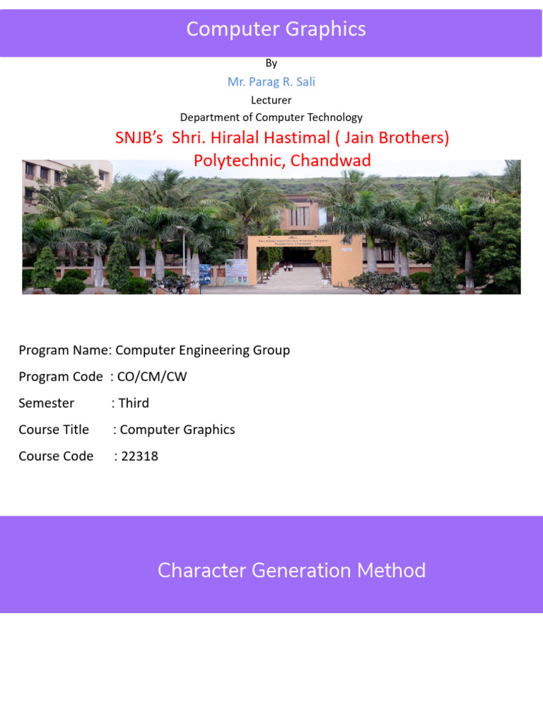 Character Generation Methods in Graphics | PDF | Computing
