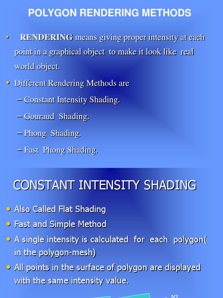 Polygon Rendering Methods Pdf Imaging Computer Graphics