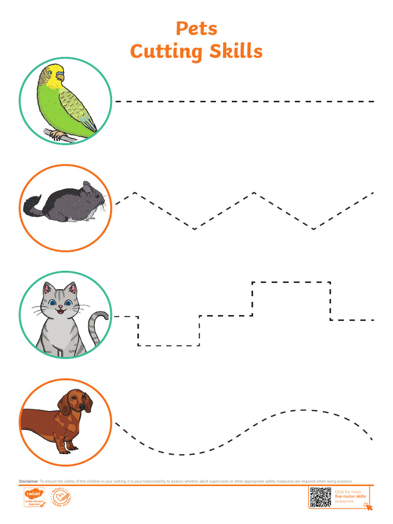 T T 2545961 Pets Themed Cutting Skills Activity Sheets Ver 3 | PDF ...