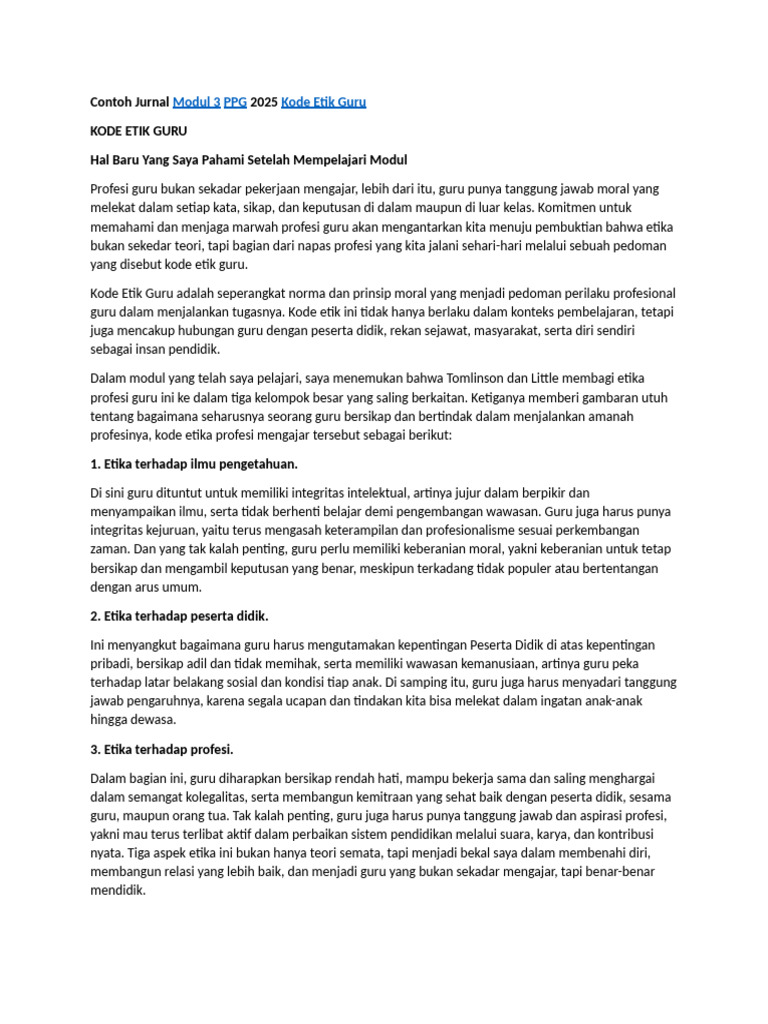 Contoh Jurnal 3 Ibu Erna | PDF