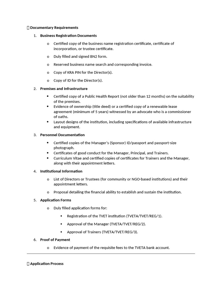 TVET Institution Registration Guide | PDF | Vocational Education | Diploma