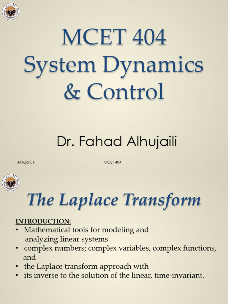 The Laplace Transform - Ch2 | PDF | Complex Number | Laplace Transform