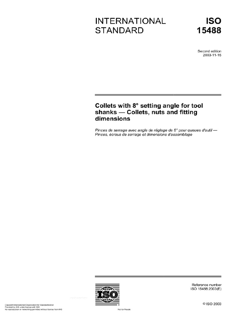 Iso 15488-2003 | PDF