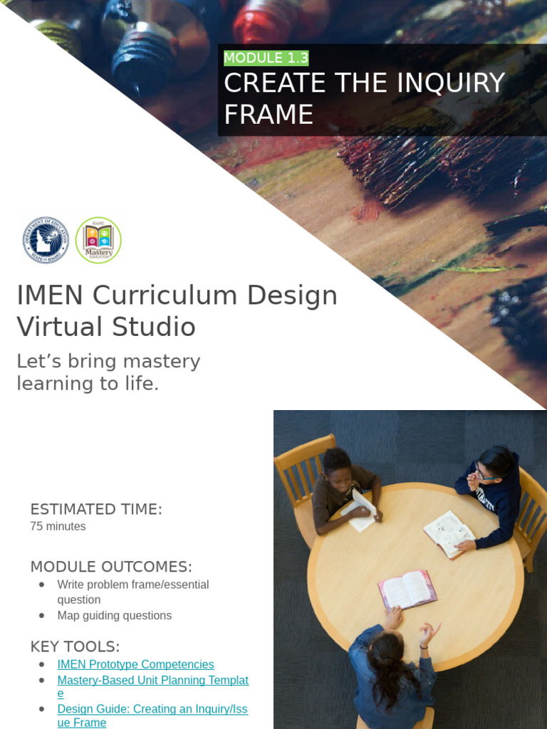 Imen Curriculum Design Module 1.3 - Create The Inquiry Frame | PDF ...