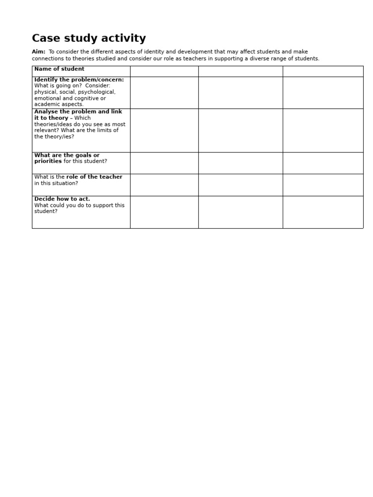 Case Study Activity Chart-1 | PDF