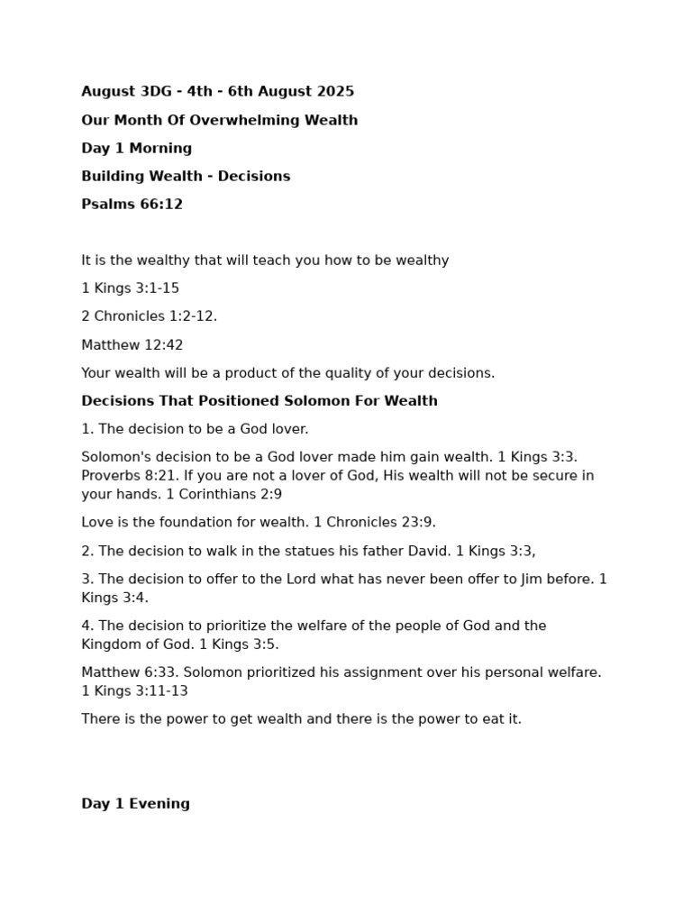Adenike Adedeji - August 3DG Notes - 4th-6th 2025 | PDF | Ruth ...