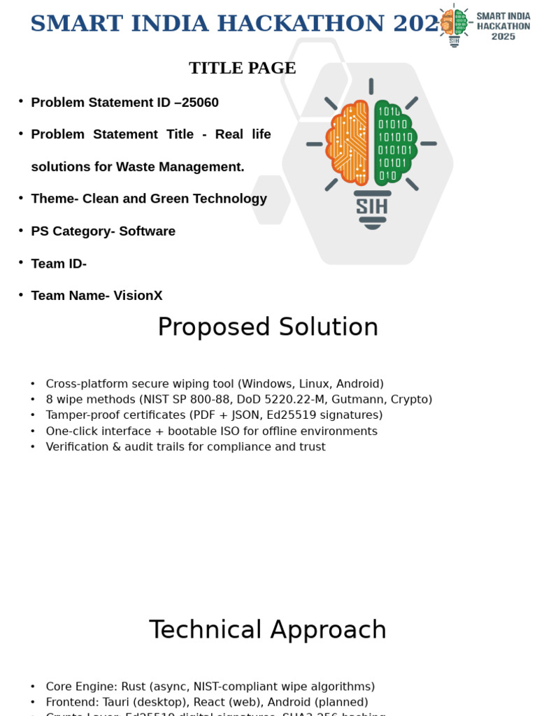 TrucWipe SIH Final PPT With Diagrams | PDF