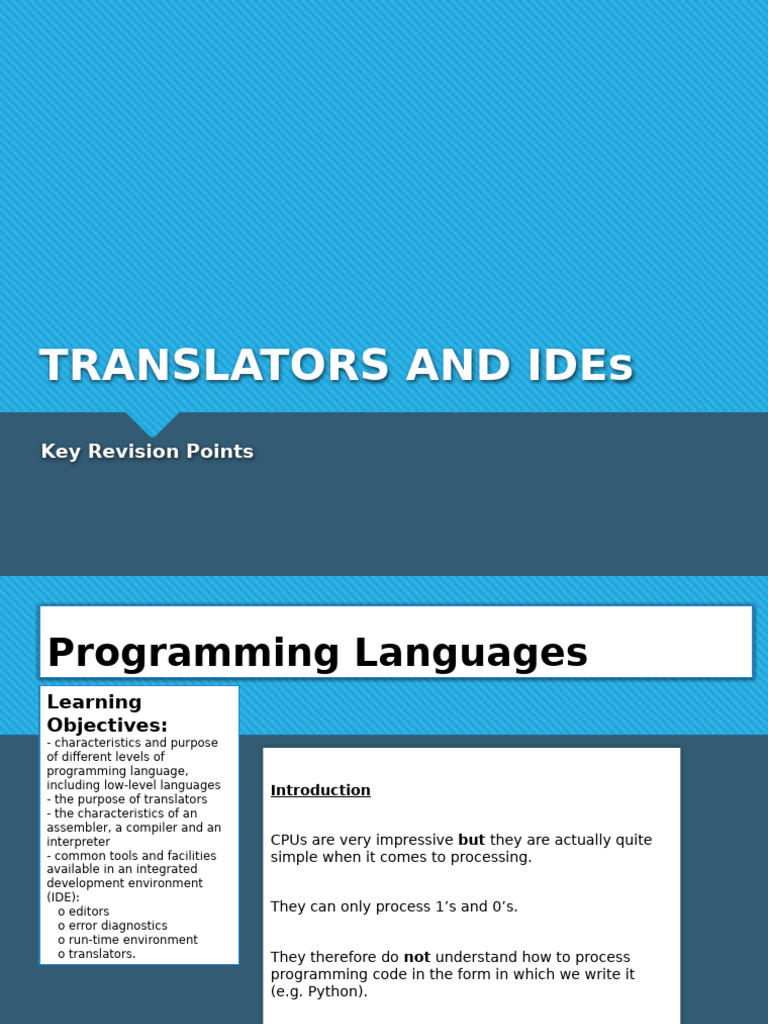 GCSE Computer Science: Programming Languages | PDF | Source Code ...