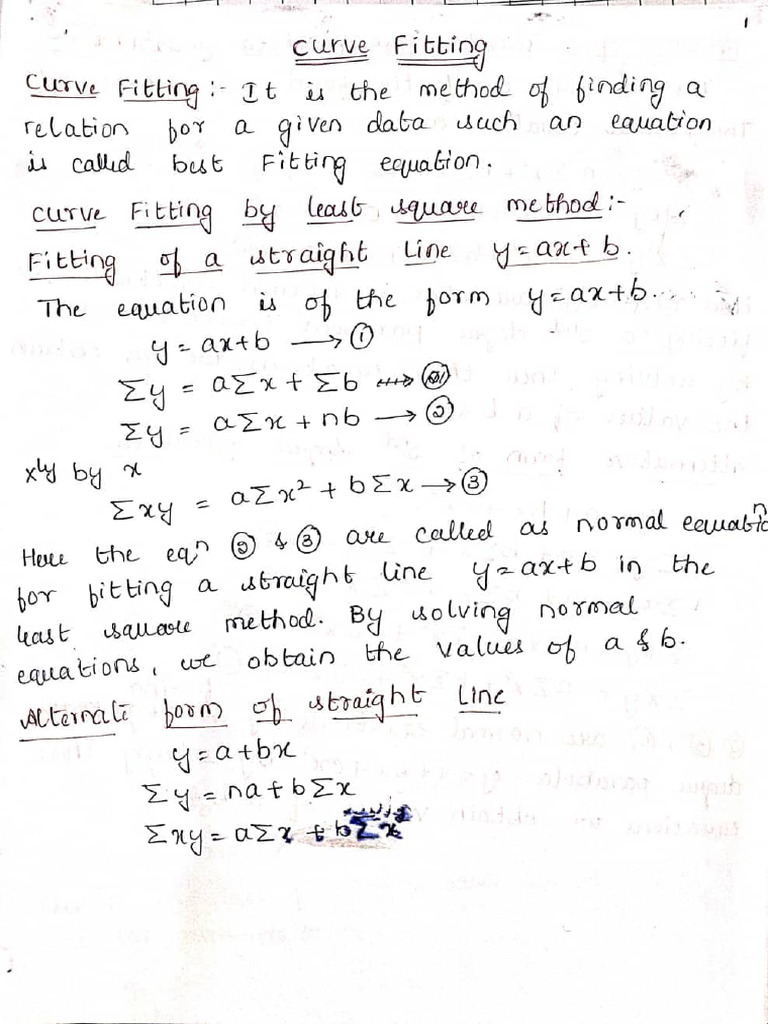 Module 5 - Curve Fitting, Correlation | PDF