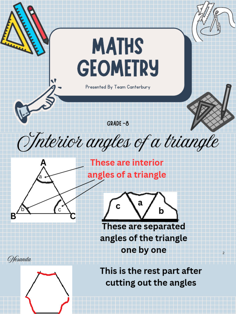 Presentation For Mathematics | PDF | Triangle | Angle