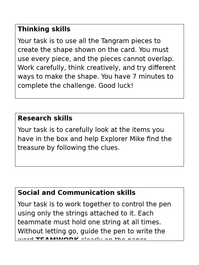 ATL Skills Stations | PDF