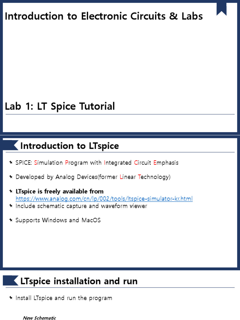LTspice Tutorial for Electronic Circuits | PDF | Electrical Engineering ...