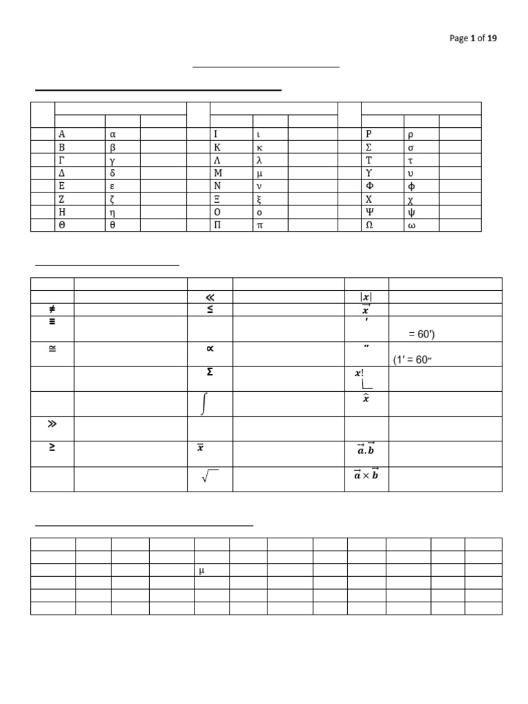 Micro, Nano, Pico Units in Physics | PDF | Greek Alphabet | Integral
