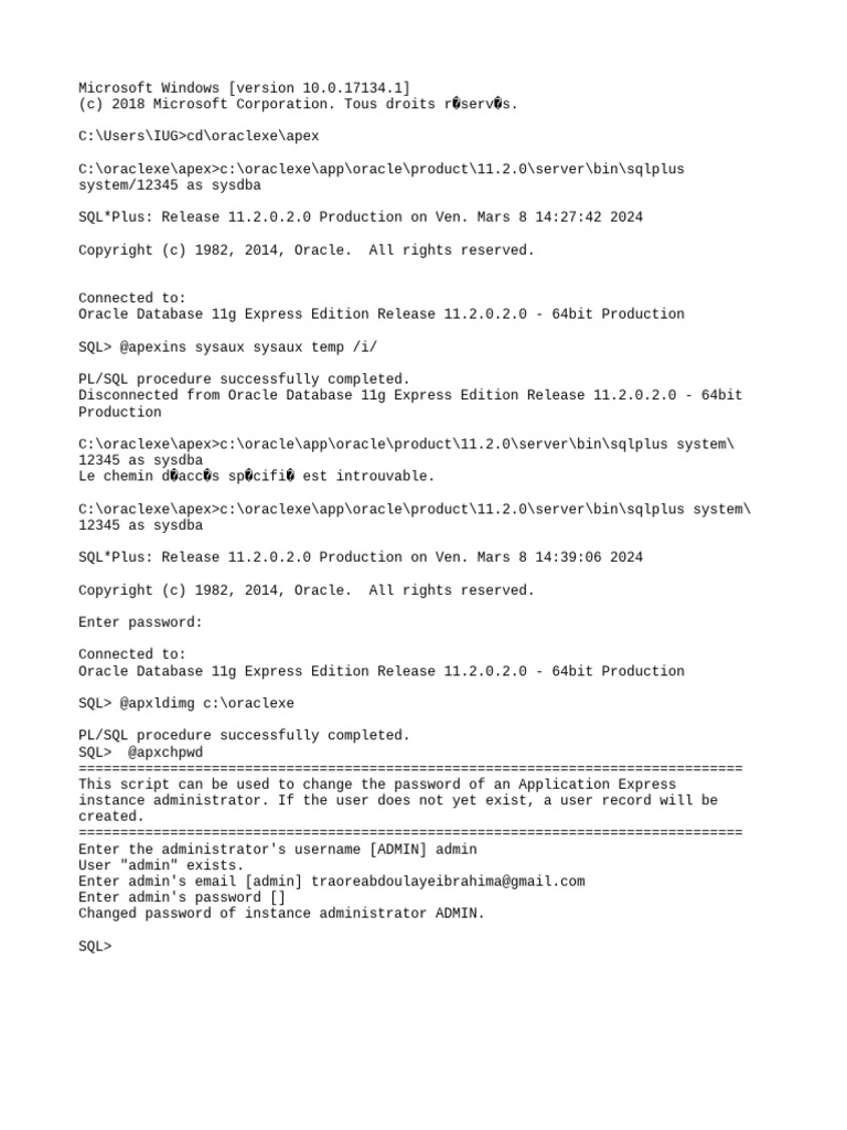 Oracle APEX Installation and Admin Setup | PDF