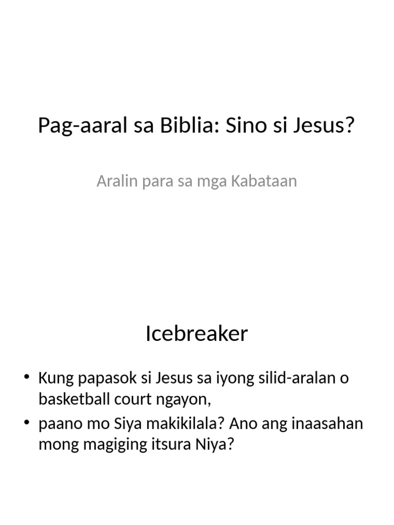 Sino Si Jesus Bible Study | PDF