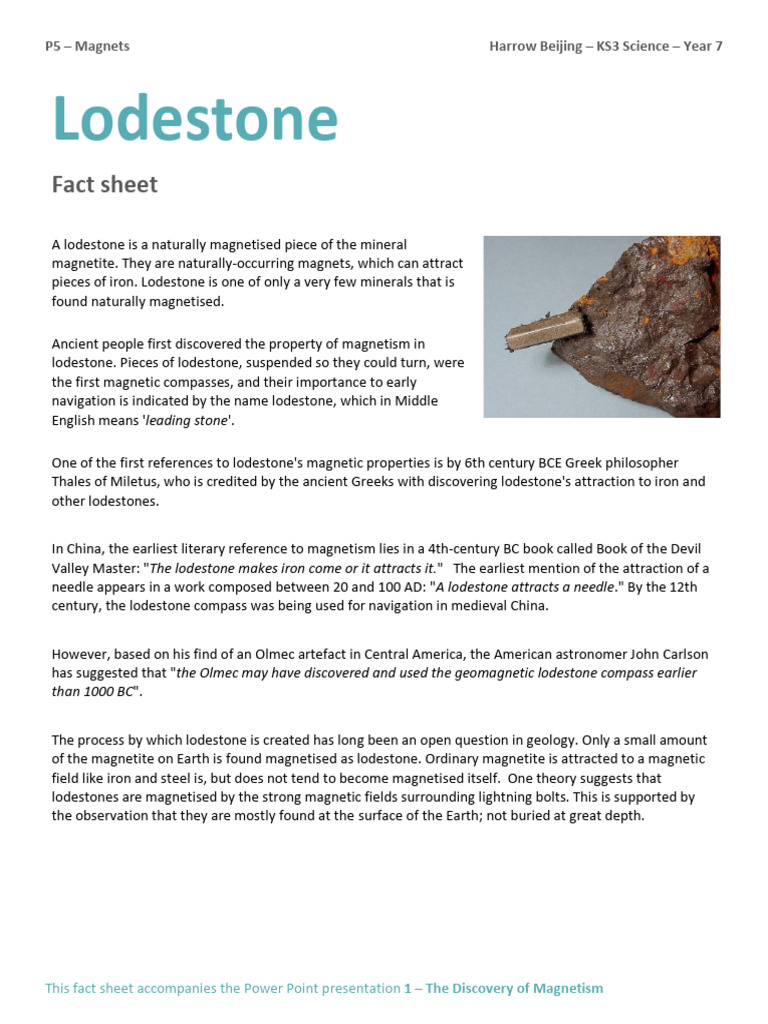 1 - Lodestone Fact Sheet | PDF