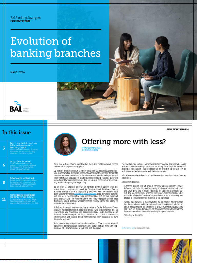 Executive Report Evolution of Banking Branches | PDF | Virtual Reality ...