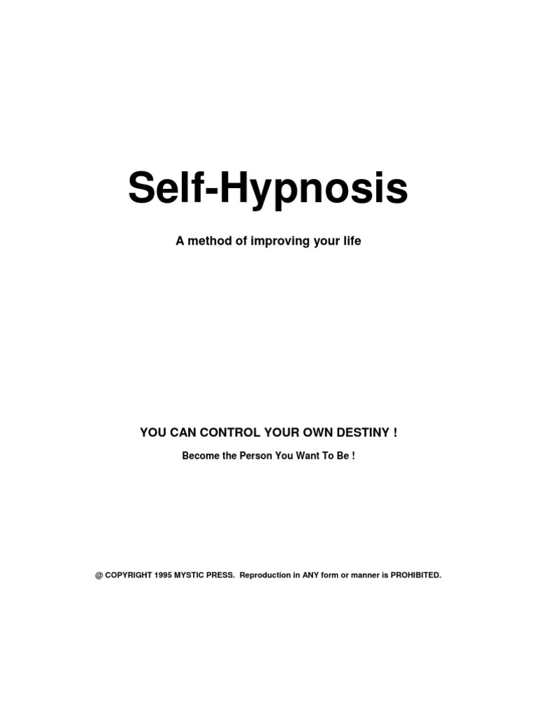 Self-Hypnosis: A Method of Improving Your Life | PDF | Hypnosis | Habits