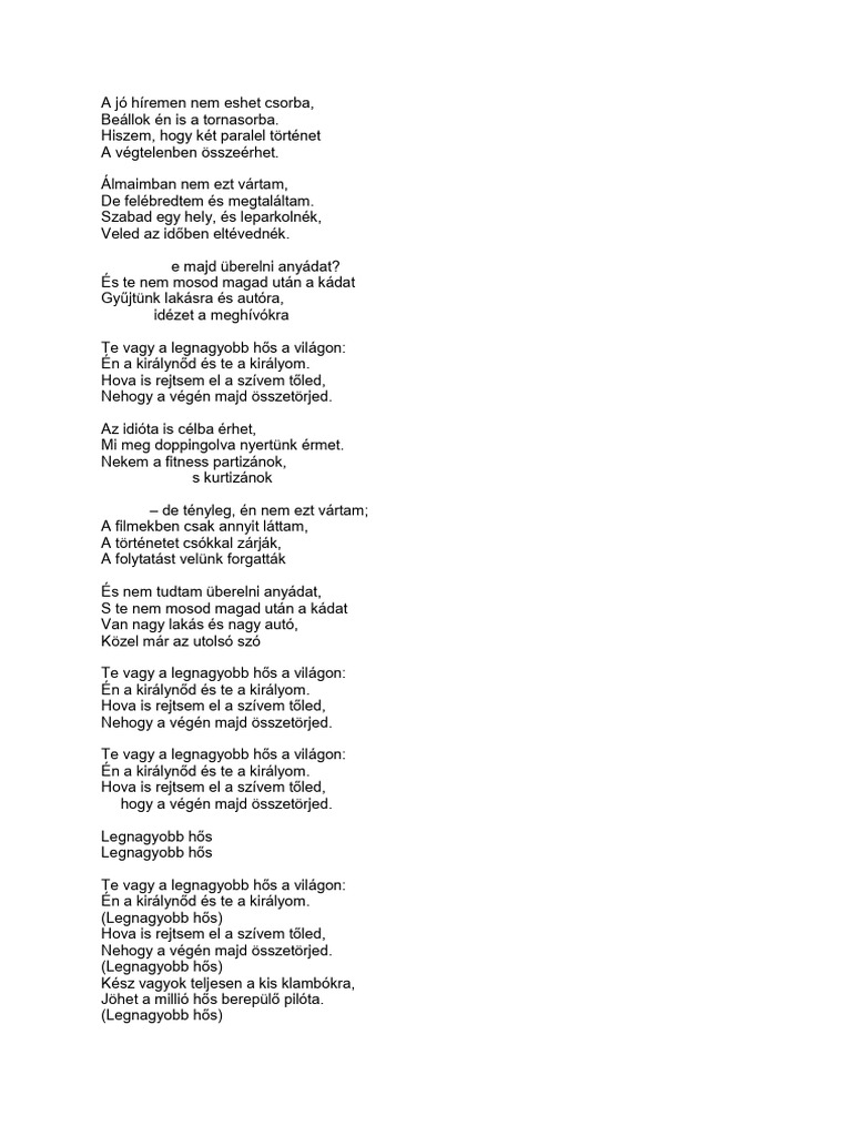 A Jó Híremen Nem Eshet Csorba | PDF