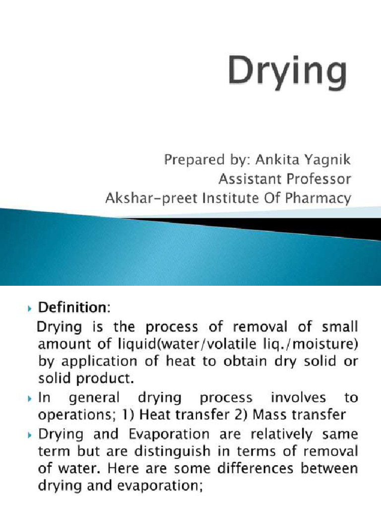 Drying | PDF
