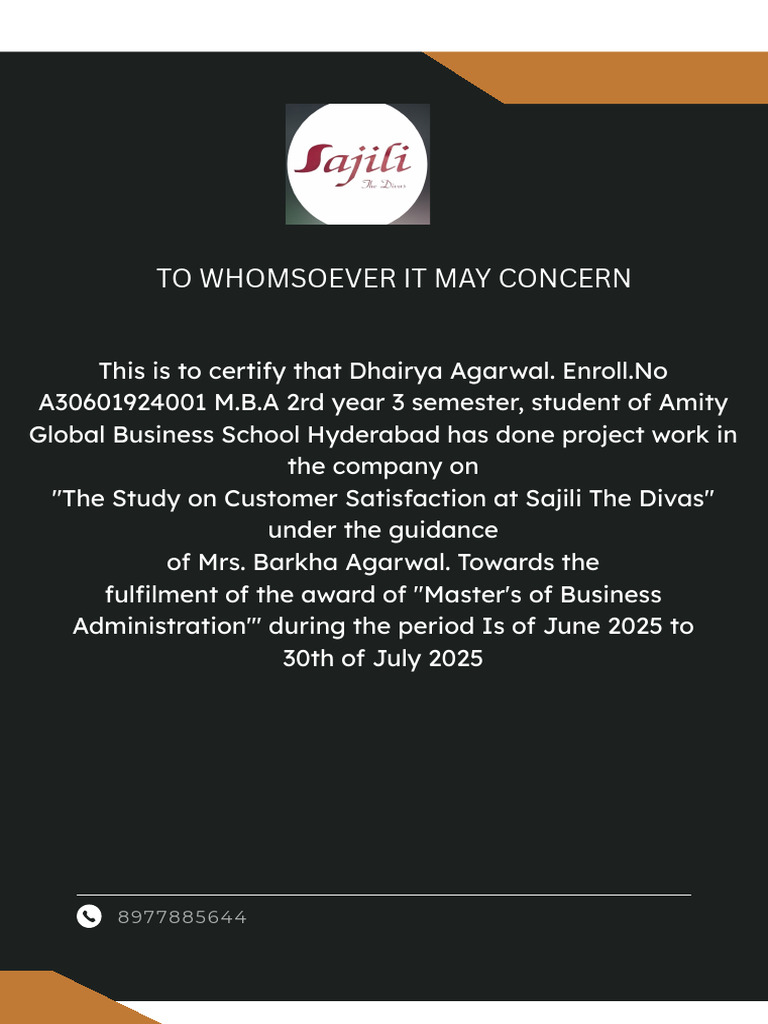 Customer Satisfaction Study at Sajili | PDF