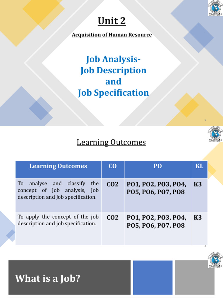Job Analysis, Description, and Specification | PDF | Human Resources ...